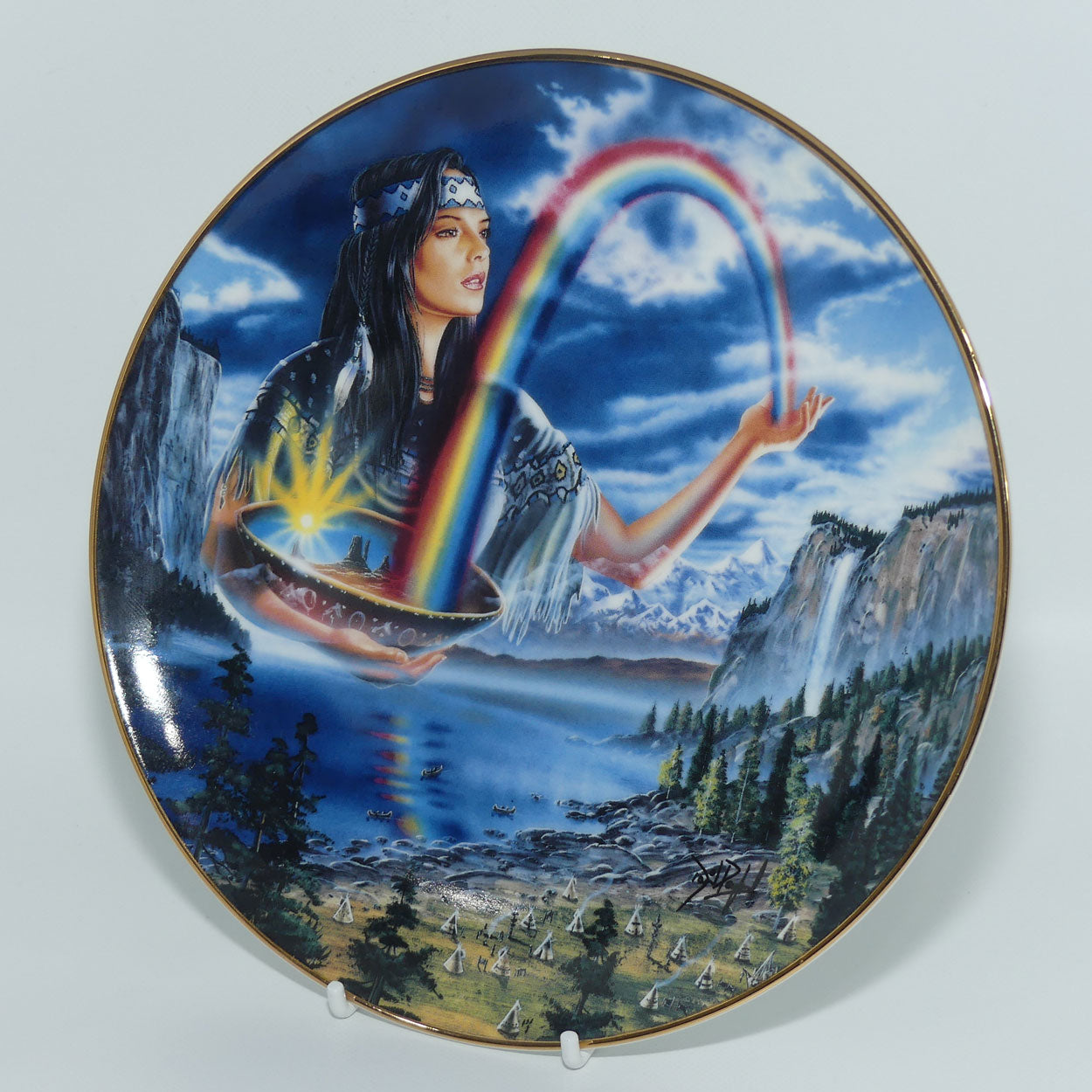 Royal Doulton Native American Indian plate by David Penfound | Rainbow