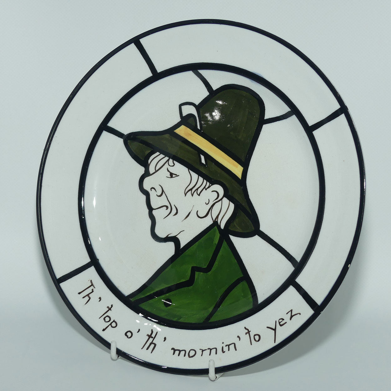 Bristol Pottery Leaded Lights | Pilgrim Puritan plate | Th' top o' th'